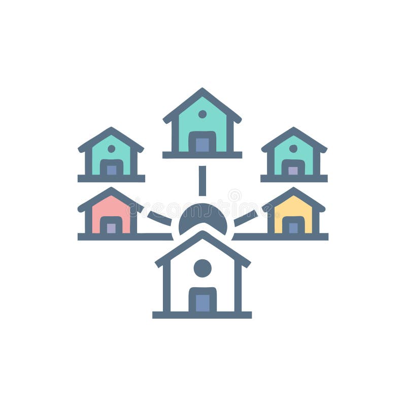 Neighborhood Development Icon for Urban Growth Stock Illustration ...