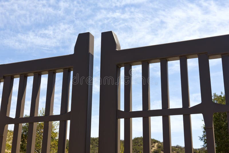 Neighborhood Gate Close stock photo. Image of gate, house - 36800732