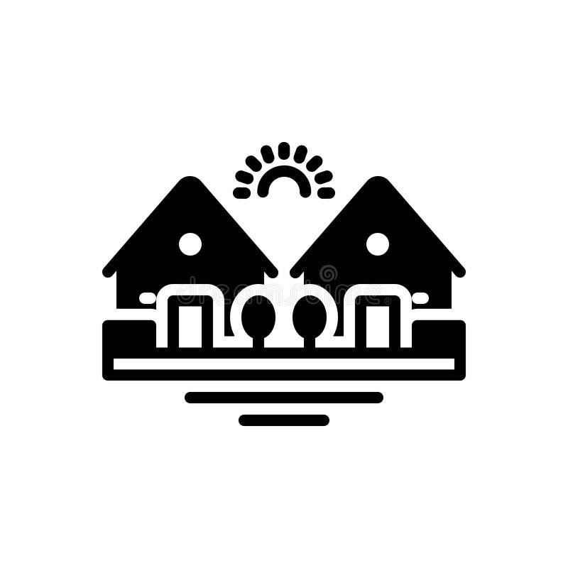 Black Solid Icon for Neighborhood, Vicinity and Closeness Stock Vector ...