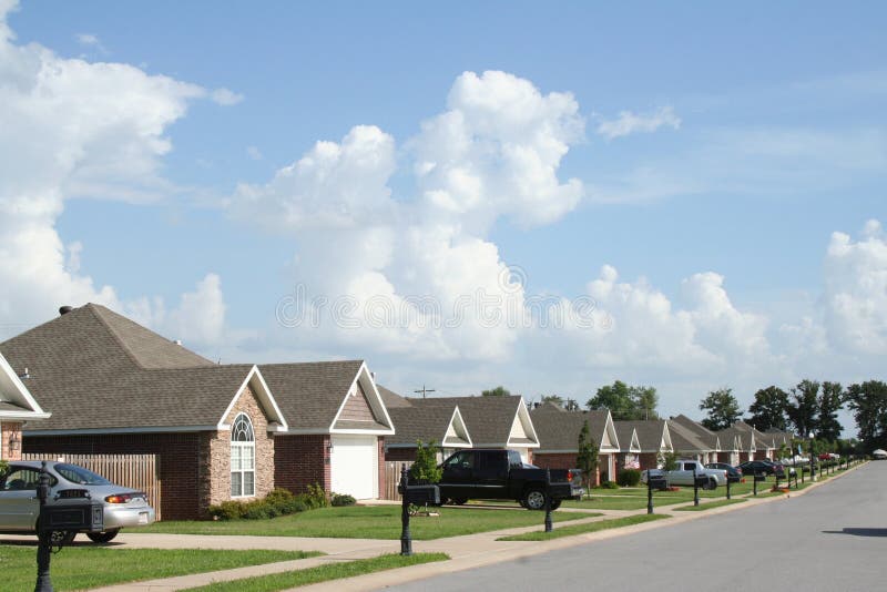 The Neighborhood, Modern Subdivision Homes. Stock Image - Image of ...