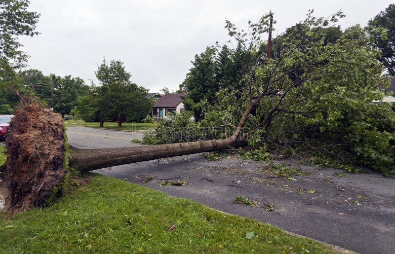 Violent Urban Storm Aftermath Stock Photo - Image of structure, tornado ...