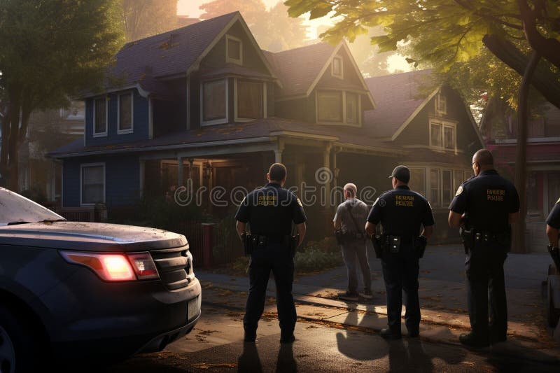Neighborhood Watch Program Showcasing Community Stock Illustration ...