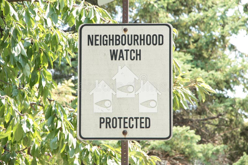 Neighbourhood Watch Protected Writing Caption Text Rectangle Sign on ...
