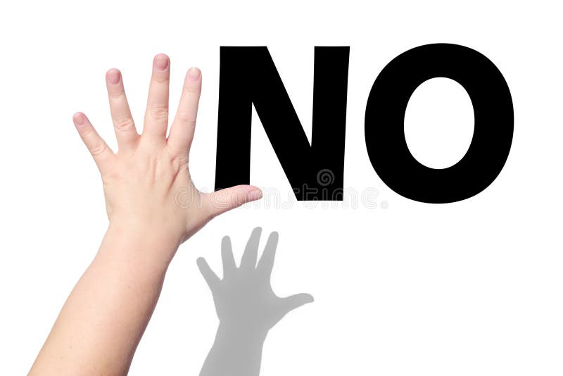 Junge Frau sagt NEIN stockbild. Bild von hintergrund - 52113927