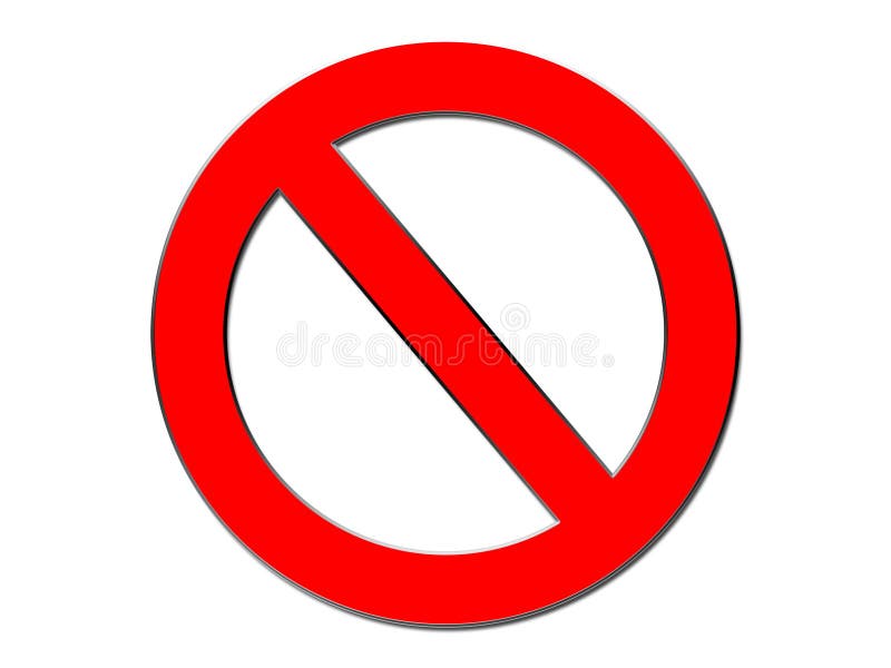 Nein stock abbildung. Illustration von kreis, zeichen - 3471161