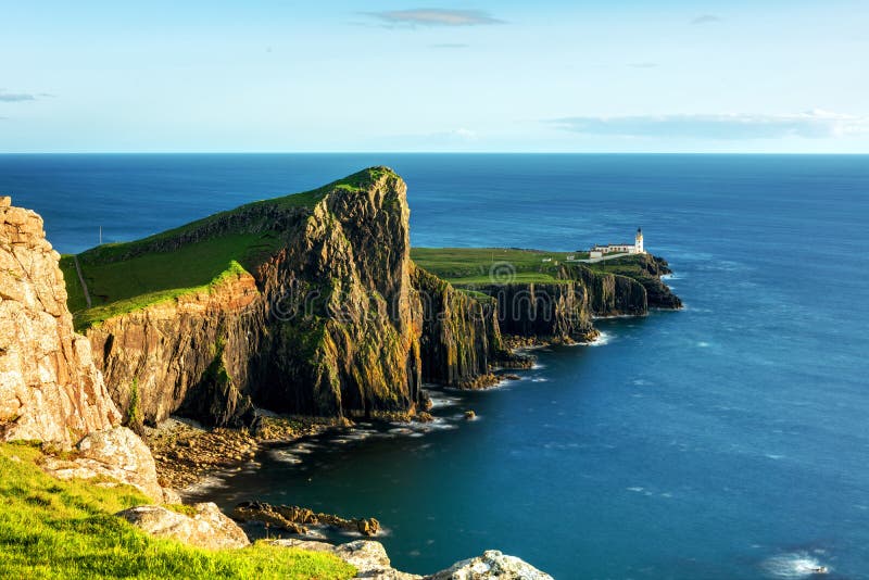 Neist point Lighthouse stock image. Image of europe, island - 90431331