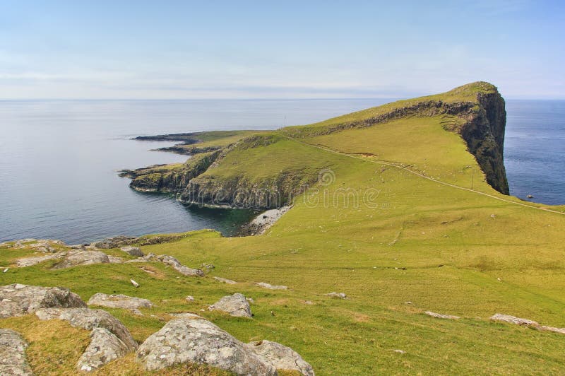 Neist Point with Steep Cliffs and the Sea Stock Photo - Image of rock ...