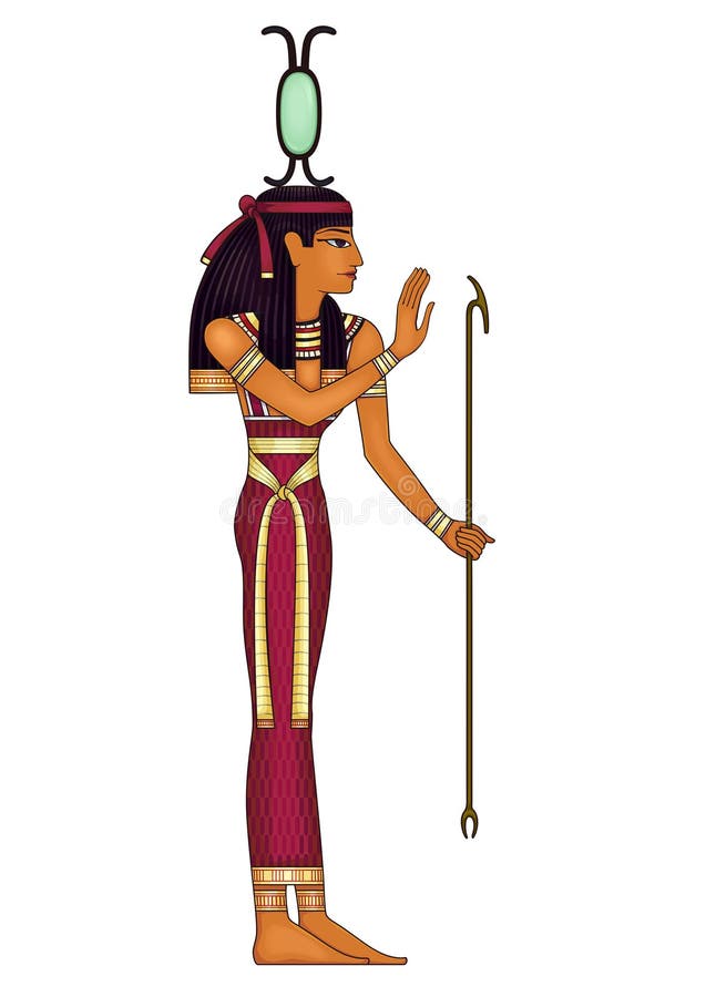 Egyptian Ancient Symbol, Isolated Figure of Ancient Egypt Deities Stock ...