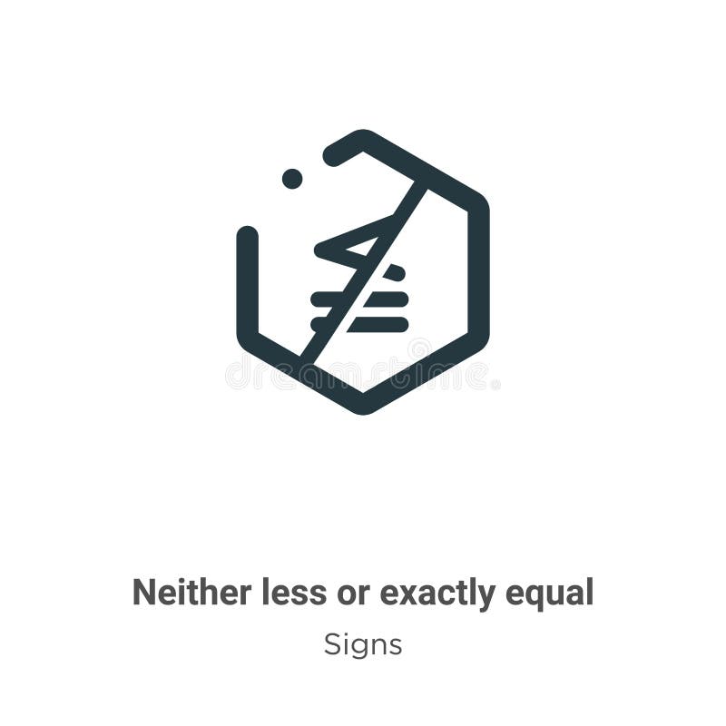 Neither less or Exactly Equal Symbol Icon Vector Sign and Symbol ...