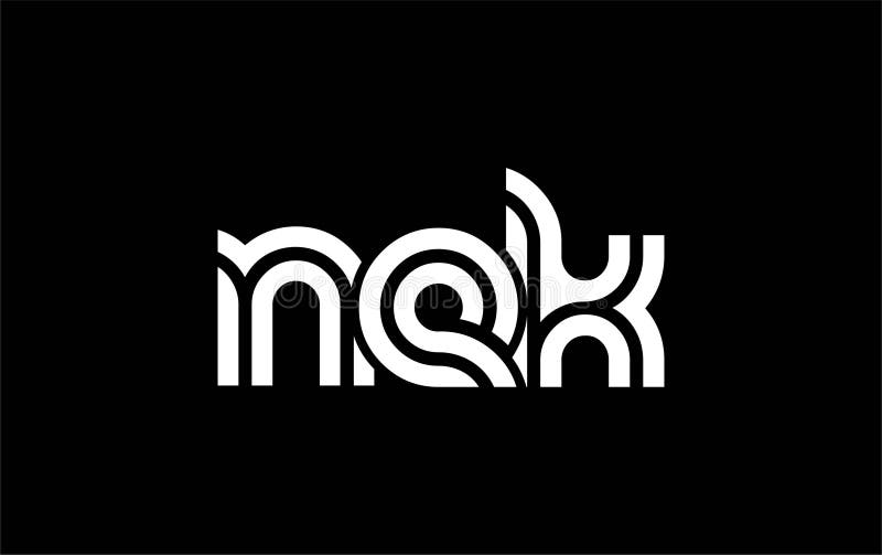 NEK Creative Unique Modern Letter Logo Design Stock Vector ...
