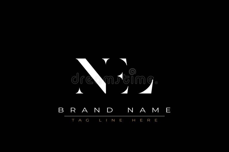 NEL Abstract Letter Logo Design Stock Vector - Illustration of clip ...