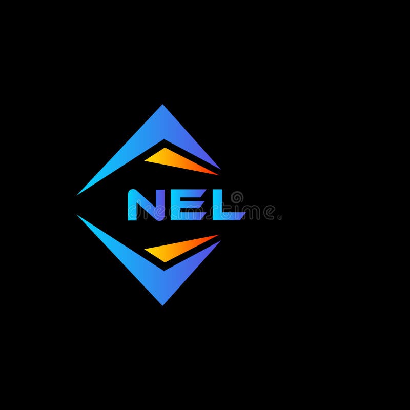 NEL Abstract Technology Logo Design on Black Background. NEL Creative ...