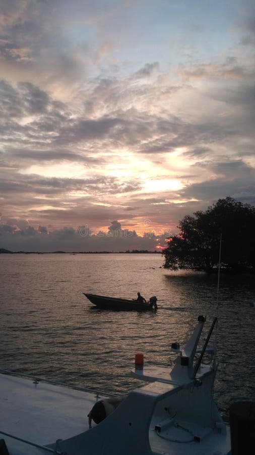 Nelayan sunset mangrove stock photo. Image of mangrove - 261655470