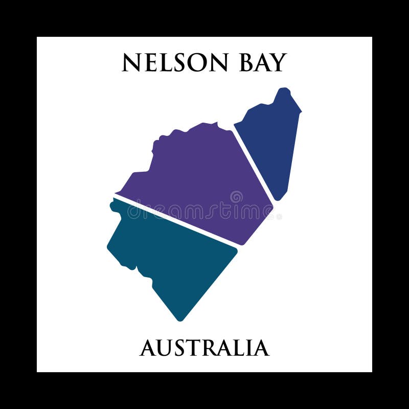 Nelson Bay City Map Simple Geometric Logo Stock Vector - Illustration ...