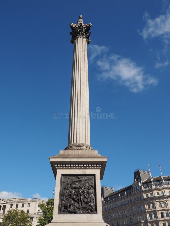 Nelson Column in London editorial photography. Image of united - 60955352