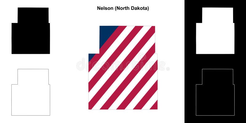 Nelson outline map stock illustration. Illustration of blank - 323997484