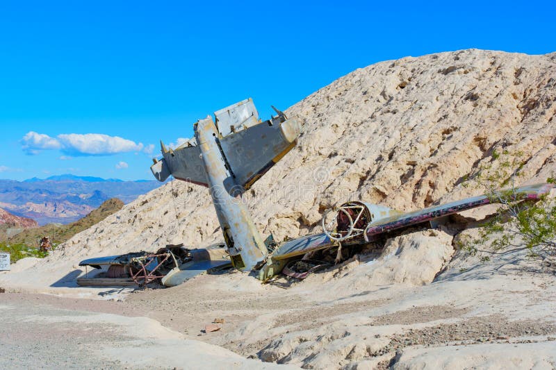 Nelson, Nevada - April 15, 2024: Crash Landed Plane in the Middle of ...