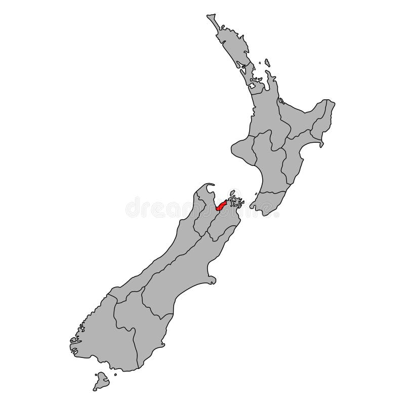 Nelson of New Zealand Map Shape, Travel Web Flat Concept Icon Vector ...