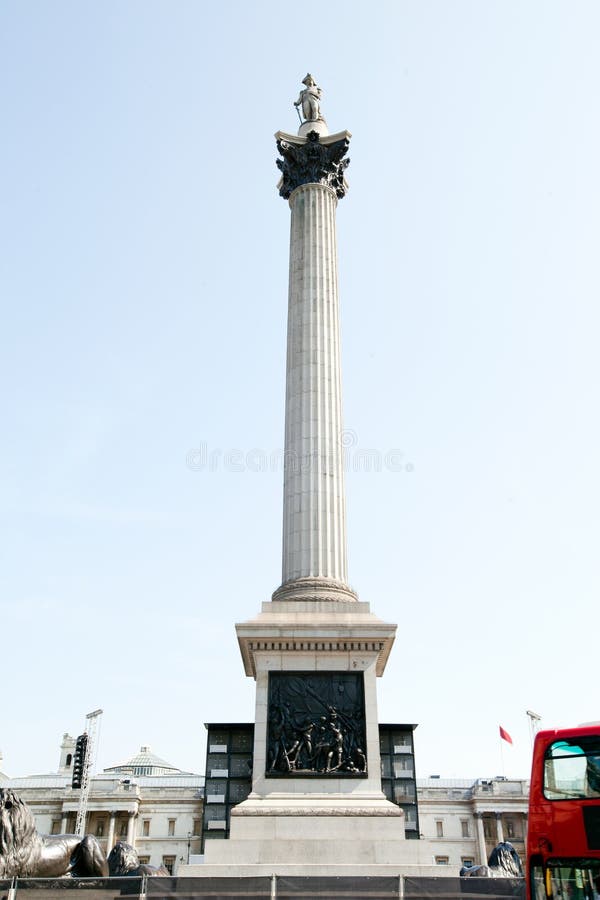 Nelson S Column in Trafalgar Square London Editorial Stock Image ...