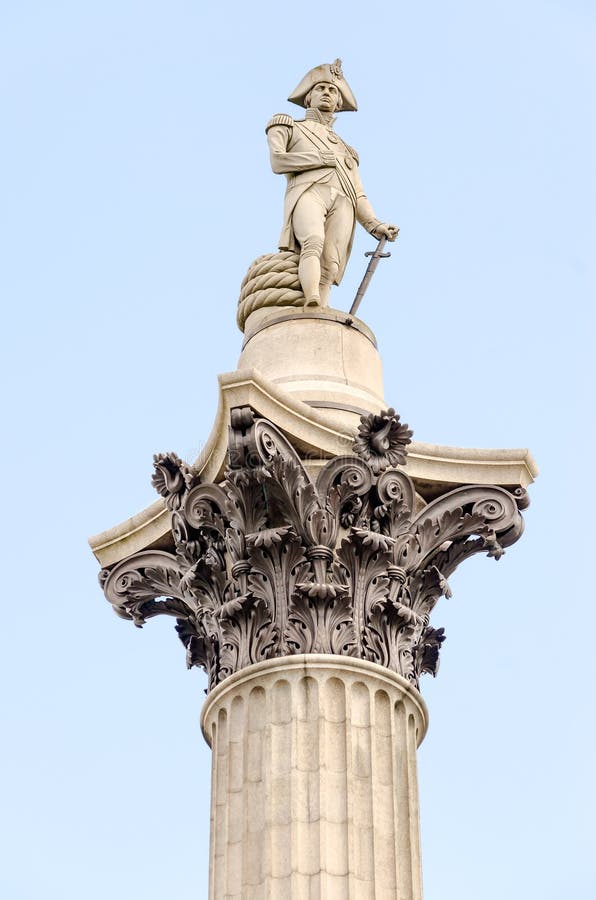 Nelson Statue at Trafalgar Square, London Editorial Image - Image of ...