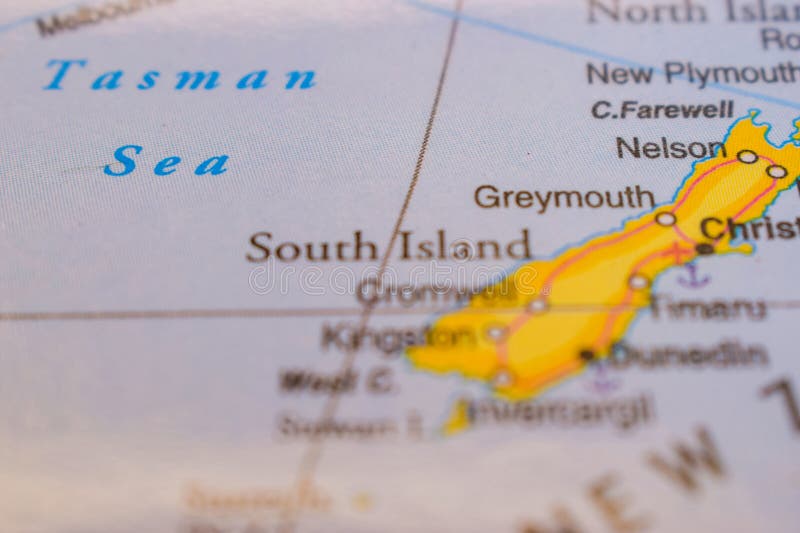 Nelson, on the World Map-Geo Political Map Stock Photo - Image of flat ...