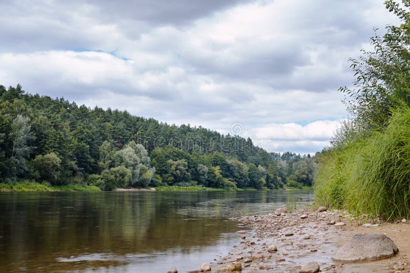 Neman River Near the City of Grodno. Belarus Stock Photo - Image of ...