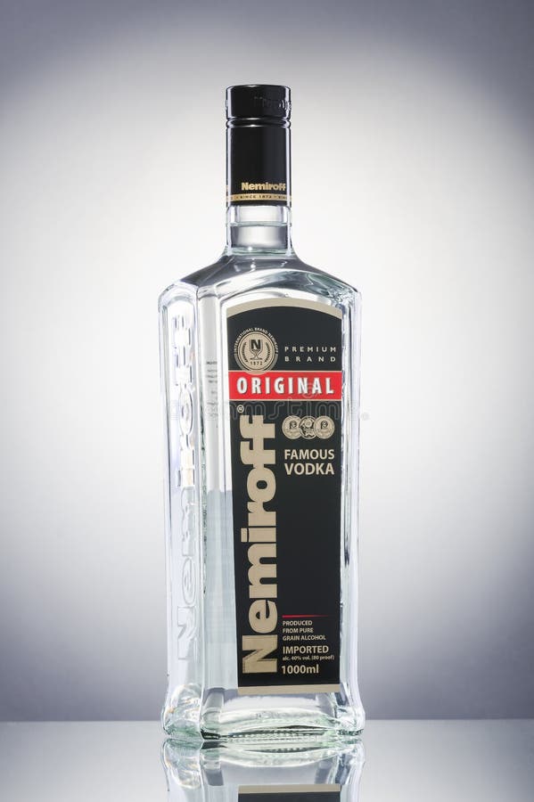 Nemiroff Vodka Isolated on Gradient Background. Editorial Image - Image ...