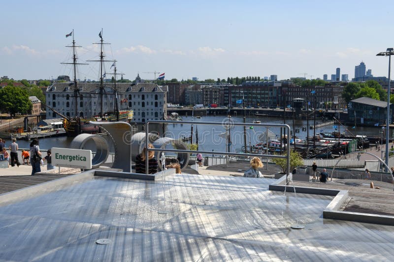 NEMO Science Museum of Amsterdam on Holland Editorial Photo - Image of ...