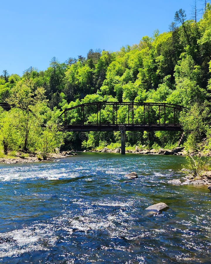 Nemo Truss Bridge Emory River Nature Art Stock Photo - Image of nature ...