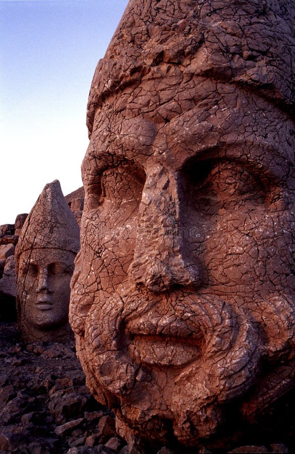 Monumental God Heads on Mount Nemrut, Turkey Stock Image - Image of ...