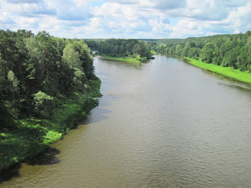 Nemunas river, Lithuania stock image. Image of nemunas - 85127233