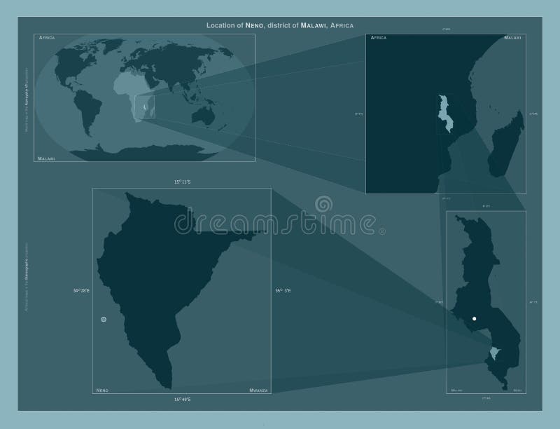Neno, Malawi. Described Location Diagram Stock Illustration ...