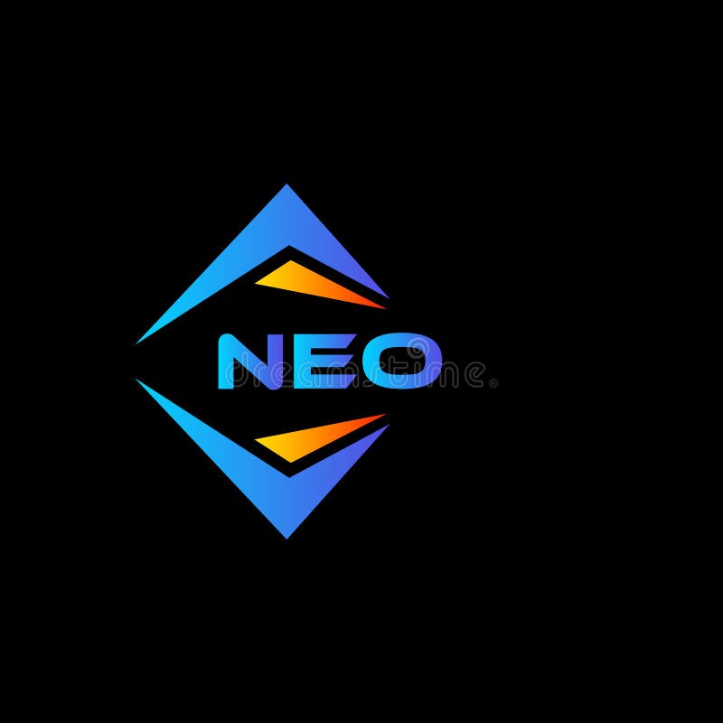 NEO Abstract Technology Logo Design on Black Background. NEO Creative ...