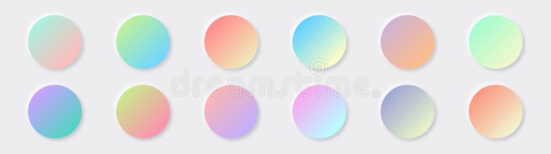 Neo Buttons Gradient Circles Set 1 Stock Vector - Illustration of ...