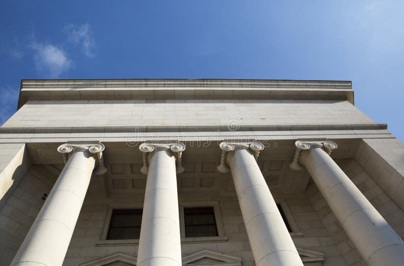 Neo Classic Building with Marble Columns Stock Photo - Image of outside ...