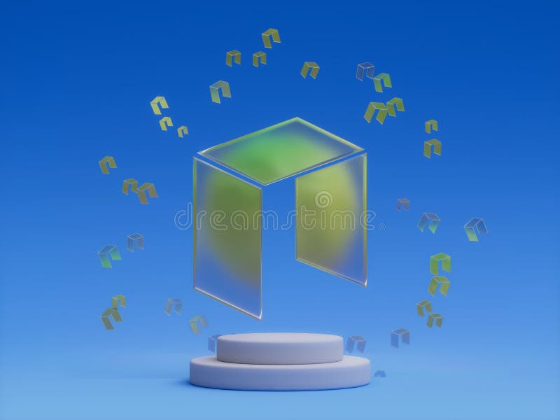 Neo Crypto Podium Platform Abstract Minimal Showcase 3D Illustration ...