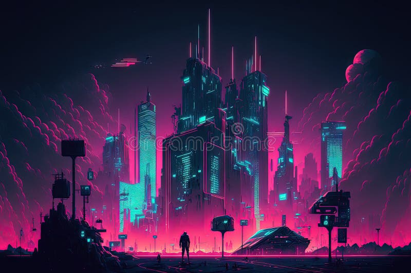 Neo Cyberpunk Stock Illustrations – 854 Neo Cyberpunk Stock ...