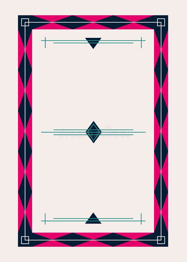 Neo Deco Frame and Design Template Stock Vector - Illustration of ...