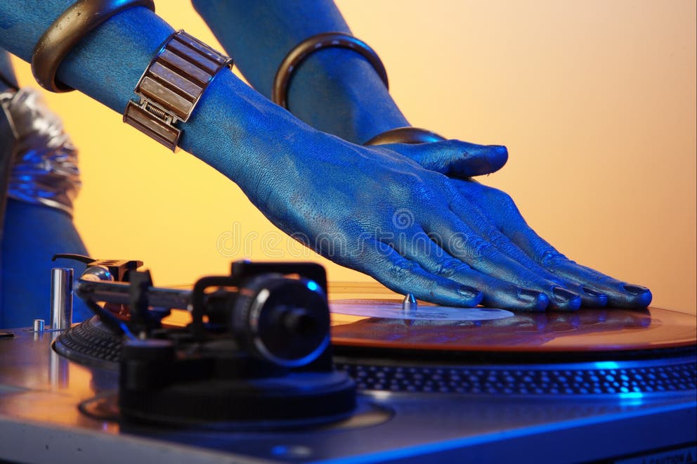 Neo DJ stock image. Image of hands, body, sound, parts - 5254769