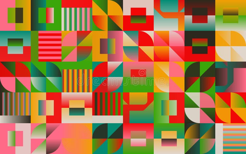 Neo-Geo Pattern Vector Graphic Inspired by Abstract Modernist ...