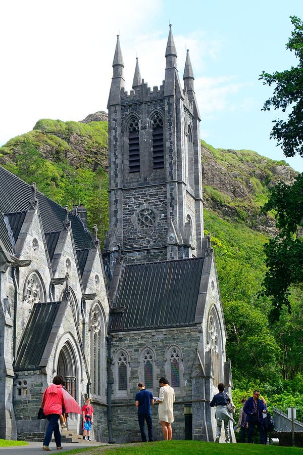 Neo-gothic Church, Kylemore, Ireland Editorial Image - Image of bible ...