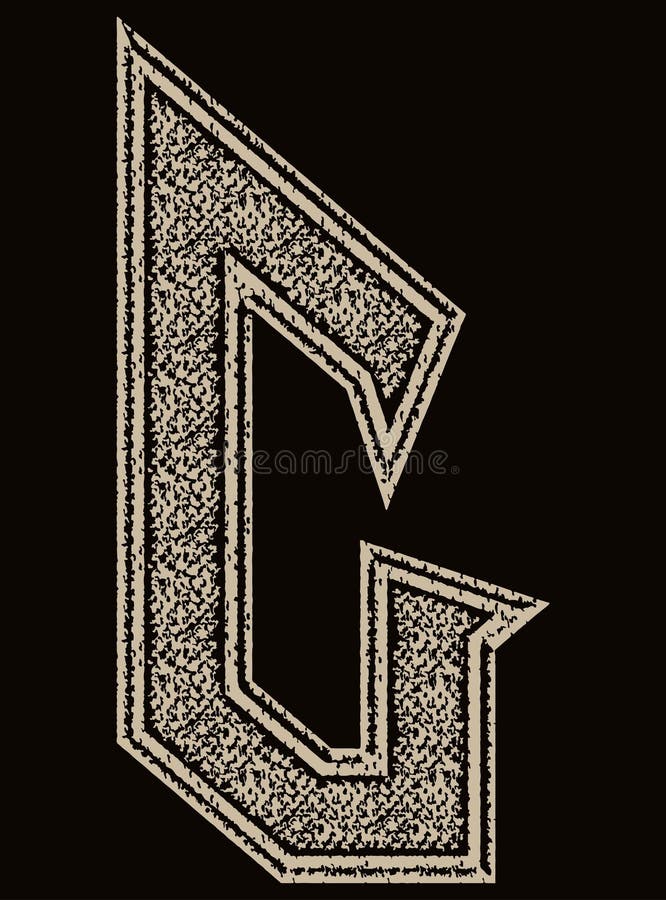 Neo-gothic Decorative Letter on Black Background.Vector Medieval Font ...