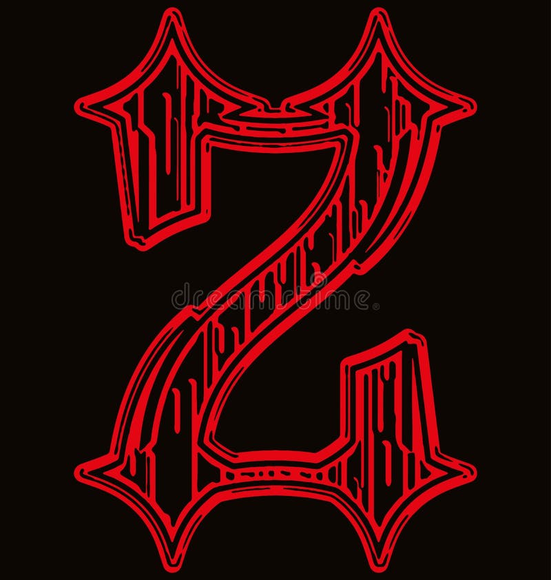 Neo-gothic Decorative Letter.Vector Medieval Font. Stock Vector ...