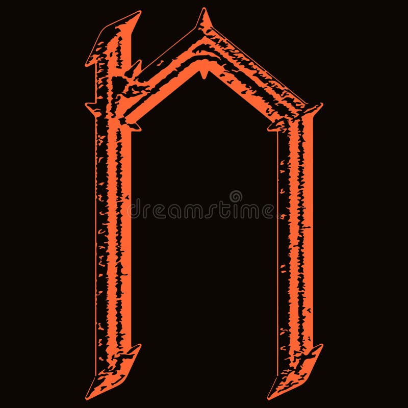 Neo-gothic Decorative Letter.Vector Medieval Font. Stock Vector ...