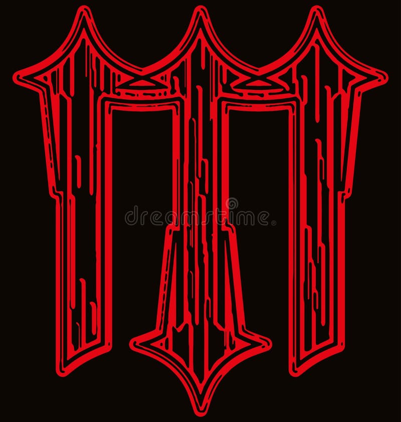 Neo-gothic Decorative Letter.Vector Medieval Font. Stock Vector ...