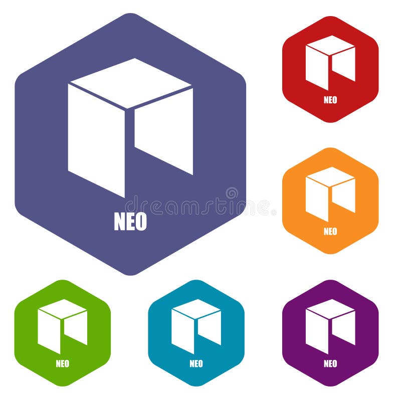 Neo icon, simple style stock vector. Illustration of cryptocurrency ...