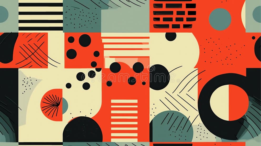 Neo Modernism Artwork Pattern Design Stock Illustration - Illustration ...
