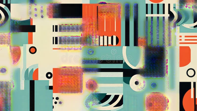 Neo Modernism Artwork Pattern Design Stock Illustration - Illustration ...