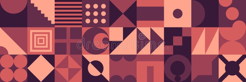 Neo Modernism Artwork Pattern Made with Abstract Vector Geometric ...