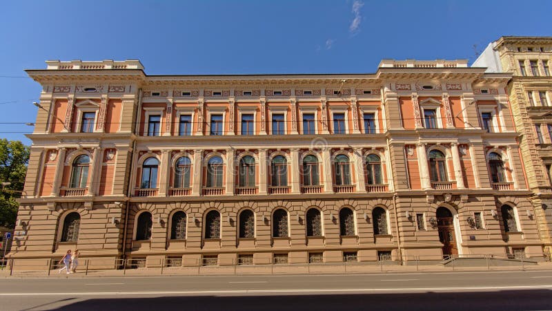 Neo Renaissance Architecture of Riga Editorial Stock Image - Image of ...